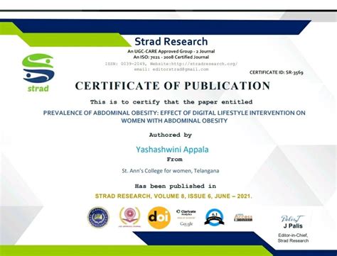 Yashashwini A On Linkedin First Paper Finally Published