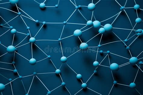 Blue Connect Abstract Background Plexus Design Particle Networking Line