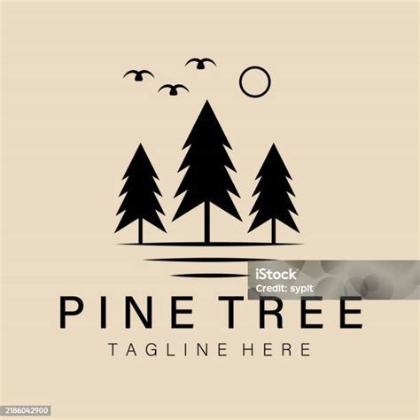 소나무 라인 아트 로고 아이콘 및 기호 벡터 일러스트 레이 션 디자인 0명에 대한 스톡 벡터 아트 및 기타 이미지 0명 가문비나무 겨울 Istock