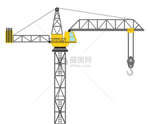 孤立的建造者起重机侧视图插画图片下载 正版图片402250201 摄图网