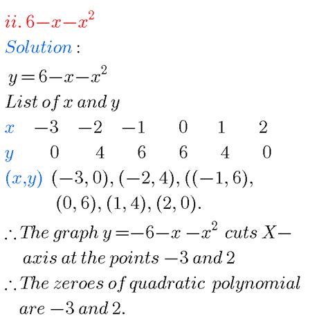 Ssc Maths Solutions For Polynomialsexercise 31 32 33 34