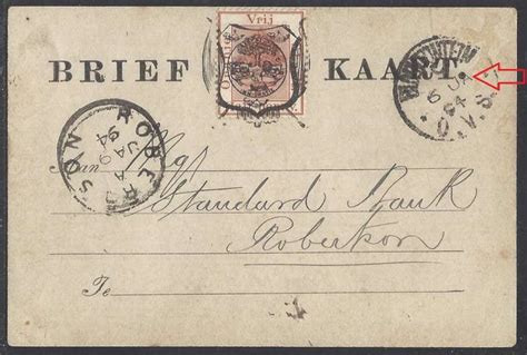 Orange Free State Ofs 1894 6 Ja Scarce 12d Fourth Ptg Stamp Brief