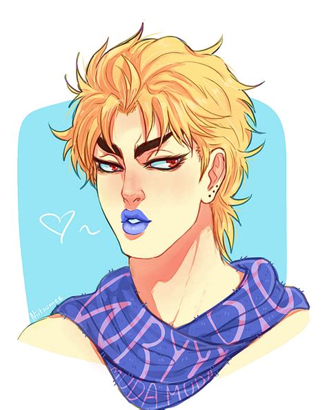 Safebooru 1boy Artist Name Birthmark Blonde Hair Blue Lipstick Dio