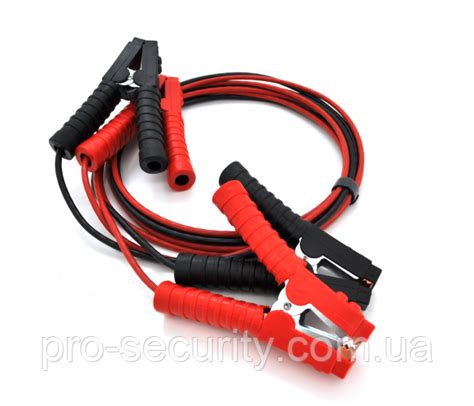 Купить Пускові дроти для авто з зажимами АКБ довжина 3 5 м провід мідний Одескабель 10 м2