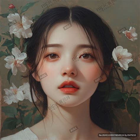 Ai创作图写实人物插画 写实人物绘画 高级感女插画 厚涂头像 厚涂少女 写实唯美插画 鼠绘模特 工笔美女插画 手绘美女原创插画 气质美女插画 板绘少女插画 写实唯美 日系美女插画 原创美女人物