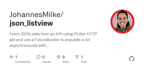 Github Johannesmilkejsonlistview Fetch Json Data From An Api Using