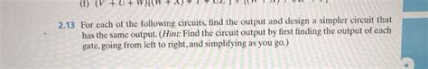 Solved 213 For Each Of The Following Circuits Find The