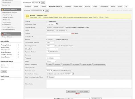 Module Command Error Error Code 1023 Using Plesk 10 Using Whmcs Whmcscommunity