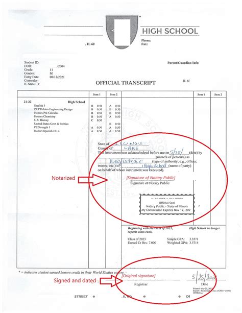 Illinois School Transcripts U S Apostille Services
