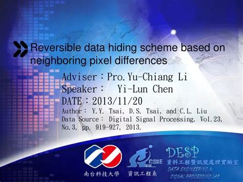 Ppt Reversible Data Hiding Scheme Based On Neighboring Pixel