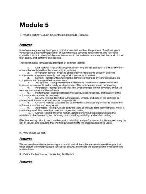 Module 2 1 Pdf Software Testing Software Release Life Cycle