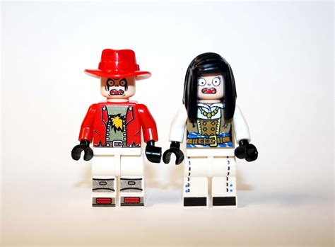 Zombie D Red Suit And Woman Horror Movie Minifigure Minifigureoutlet