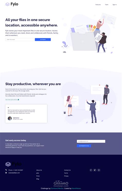 HTML And CSS Template مستقل