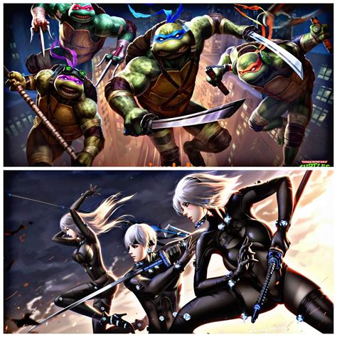 Teenage Mutant Ninja Turtles Vs 2b 9s And A2 Nier Automata Battle Arena Amino Amino