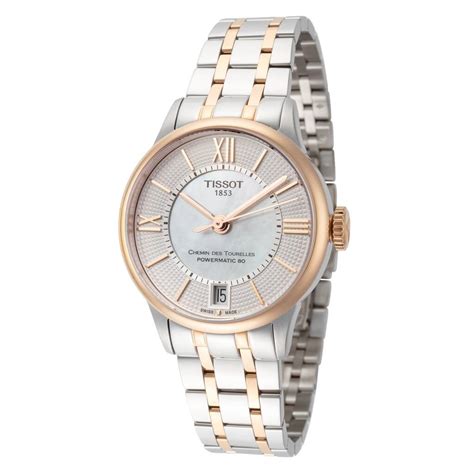 Tissot Womens Carson 30mm Silver Dial Stainless Steel Automatic Watch