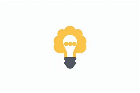 Yellow Brain Lightbulb Concept Creativity And Idea Generation Vector Illustration Educational