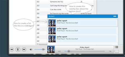 Qt Overlay Drop Up Box Stack Overflow