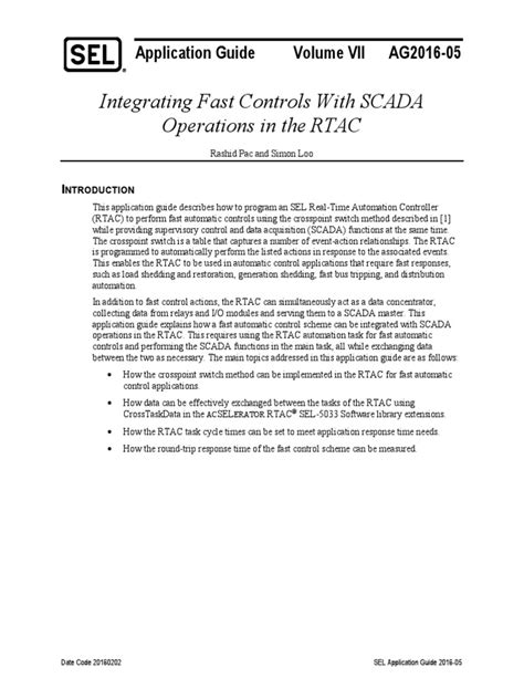 Integrating Fast Controls Scada Rtac Pdf