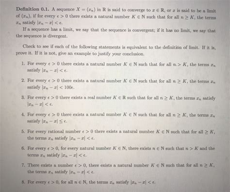 solved definition 0 1 a sequence x r in r is said to
