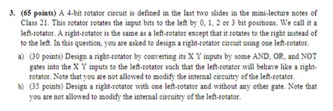 solved 3 65 points a 4 bit rotator circuit is defined in