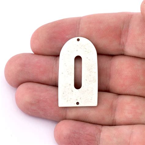 Rectangle Semi Circle X Mm Brass Antique Silver Plated Holes Charms Findings S Etsy