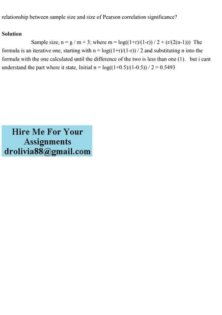 Relationship Between Sample Size And Size Of Pearson Correlation Sigpdf