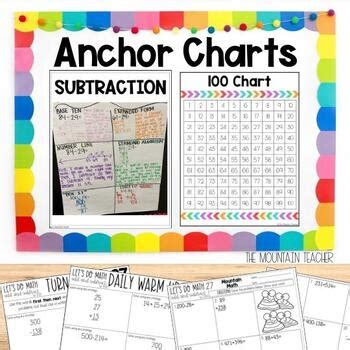 Digit Subtraction WITH Regrouping Using The Box It Method Activities The Mountain Teacher