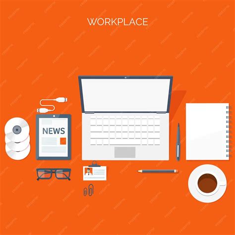 Premium Vector Vector Illustration Flat Header Workplace Programming Coding Web Design Laptop Pc