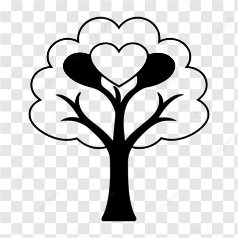 Elegant Love Sign Tree Illustrations Vector Love Tree Illustration Tree Love Sign Heart Tree