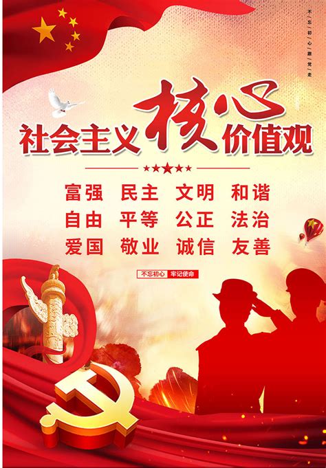 核心价值观海报素材 核心价值观海报图片 核心价值观海报模板 设图网