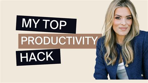 One Of Top Productivity Hacks For Consistent Growth Youtube