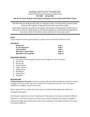 ECE Lab Frequency Response Pdf GEORGIA INSTITUTE OF TECHNOLOGY