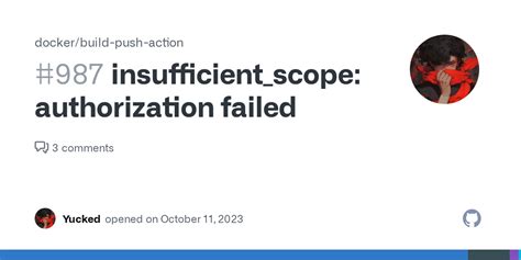 insufficient scope authorization failed · issue 987 · docker build