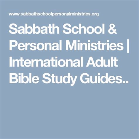 Adult Sabbath School Bible Study Guide Teachers Linoavendor