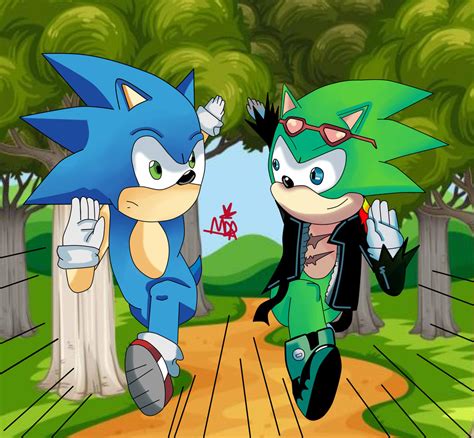 Sonic Vs Scourge By Mjwatt1998 On Deviantart