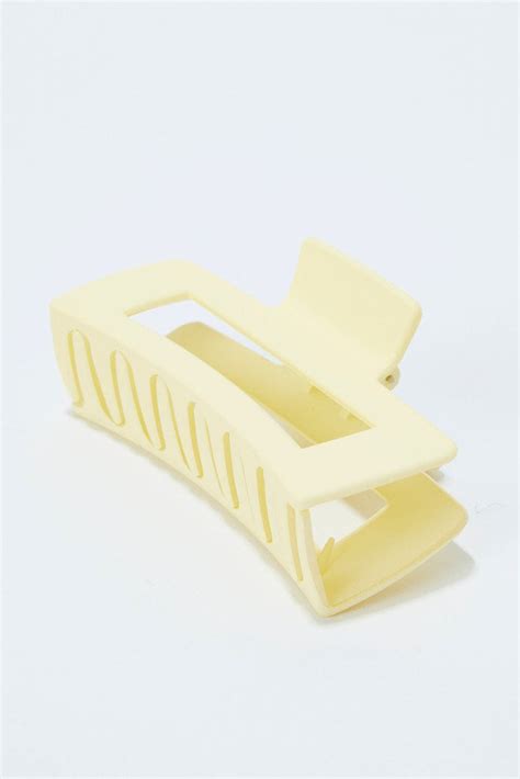 Yellow Large Rectangle Claw Clip Ally Fashion Clip Art Library