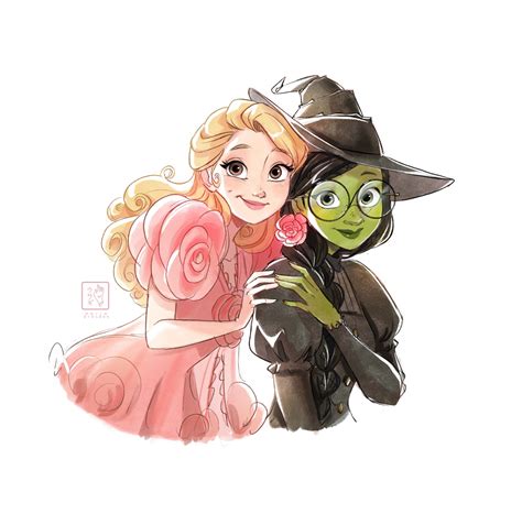Glinda And Elphaba Thropp Wicked Drawn By Miadresden Danbooru