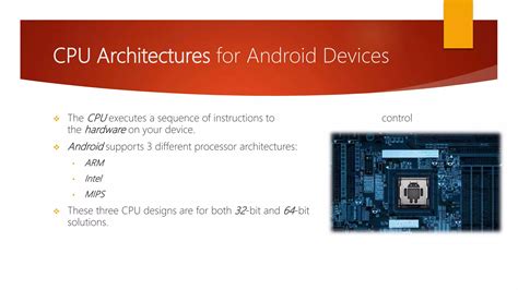 Cpu Architectures For Mobile Phone Devices Ppt