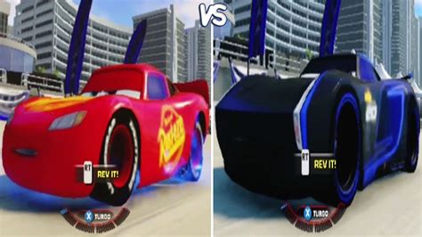 Cars 3 Driven To Win Lightning Mcqueen Vs Jackson Storm Coop Race