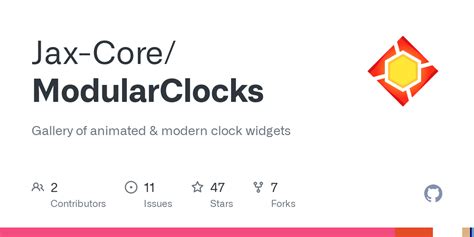 GitHub Jax Core ModularClocks Gallery Of Animated Modern Clock Widgets