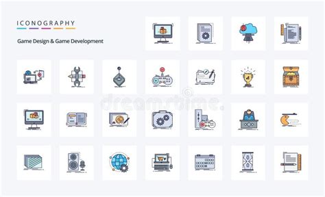 25 Game Design And Game Development Line Filled Style Icon Pack Vector Iconography Illustration