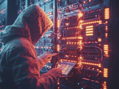 Hackers In Action On Large Corporate Servers Steal Information And