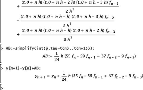 Derivation Of Adams Bashforth Methods