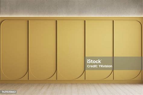 노란색 벽 패널이있는 현대적인 고전적인 인테리어 3d 렌더링 일러스트 모형 0명에 대한 스톡 사진 및 기타 이미지 0명 3차원 형태 Sable Color Istock