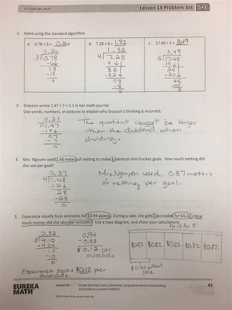 Lesson 14 Problem Set Ms Smiths Class