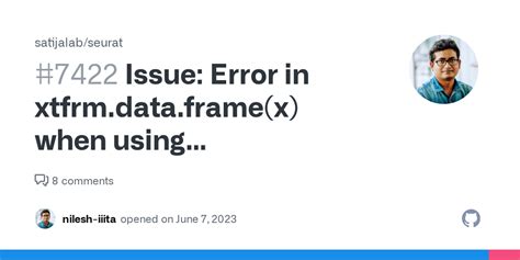 Issue Error In Xtfrmdataframex When Using