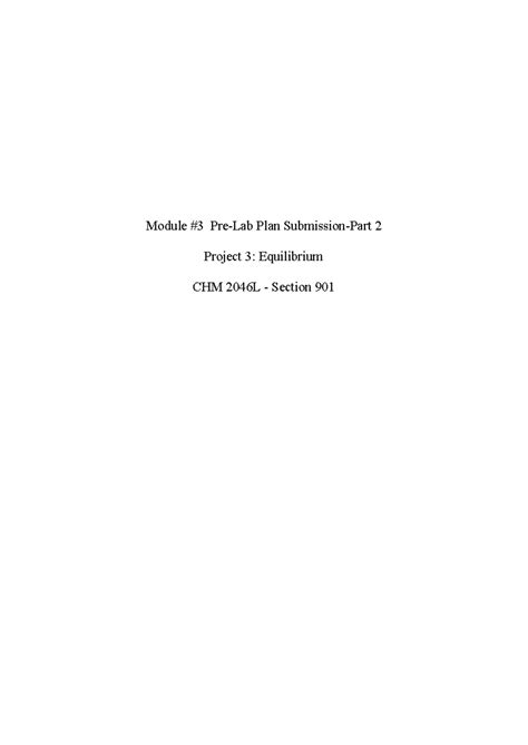 Module 3 Pre Lab Plan Submission Part 2 Module 3 Pre Lab Plan
