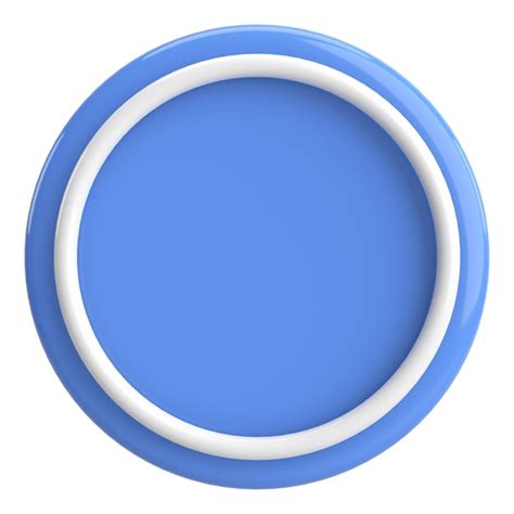 Premium Photo 3d Circle Button Empty Button 3d Illustration