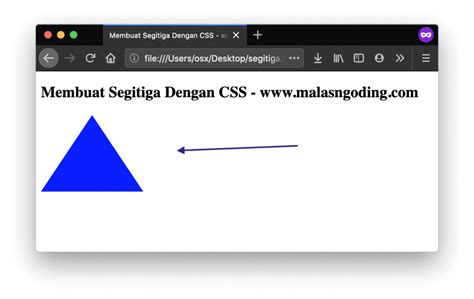 Membuat Bentuk Segitiga Dengan CSS Malas Ngoding