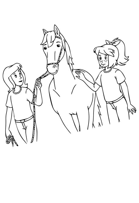 Bibi Und Tina Mit Pferd Ausmalbilder Kostenlos Herunterladen